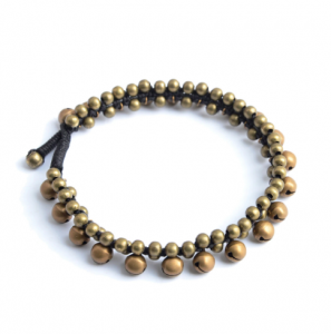 Beau bracelet cheville grelot, en laiton | Féminin aspect antique